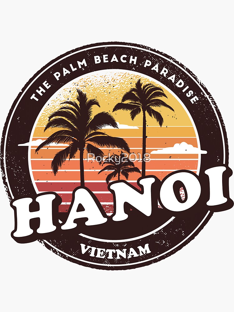 "Hanoi Vietnam Vintage Beach Design" Sticker by Rocky2018 | Redbubble