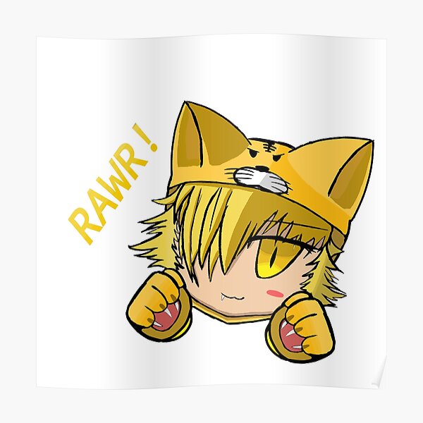 "RAWR! Kawaii Tiger Chibi Girl " Poster for Sale by Anime-Ninja | Redbubble