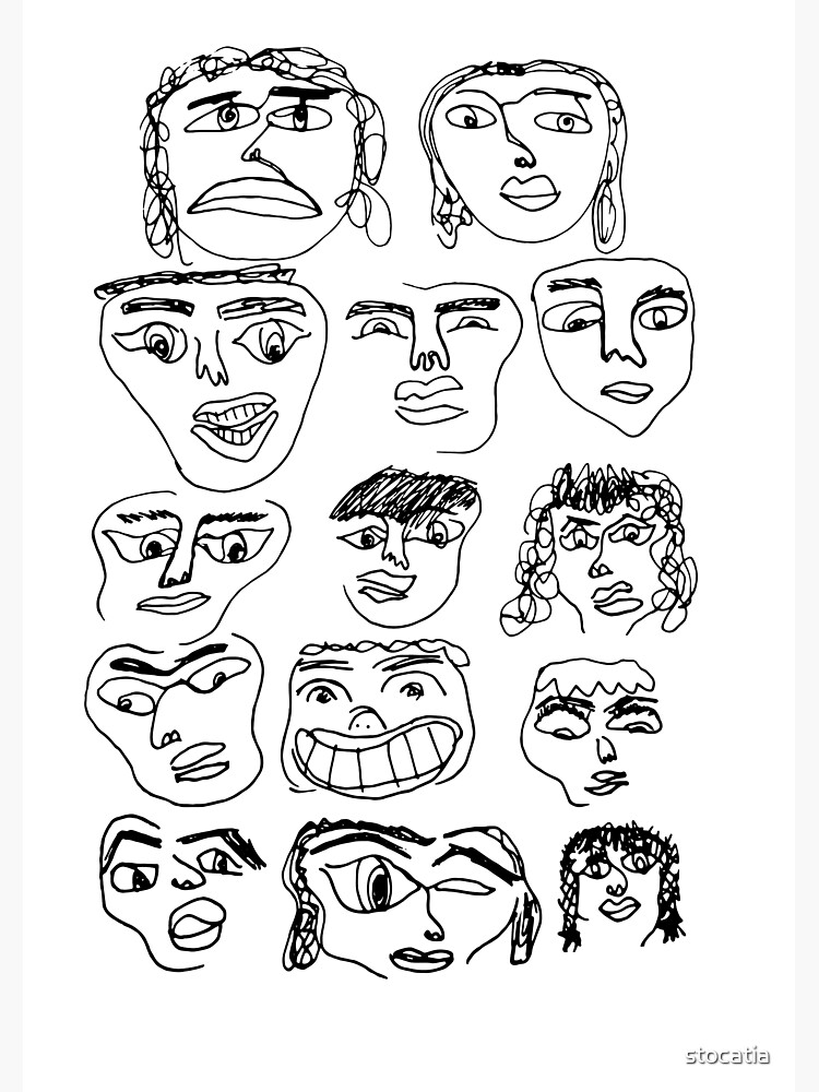 "face collage" Sticker for Sale by stocatia | Redbubble