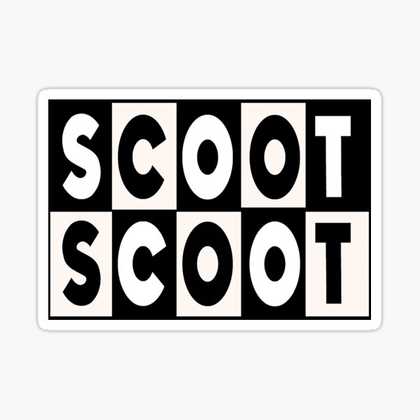 "Scoot Scoot Color Block" Sticker for Sale by ScooterCannon | Redbubble