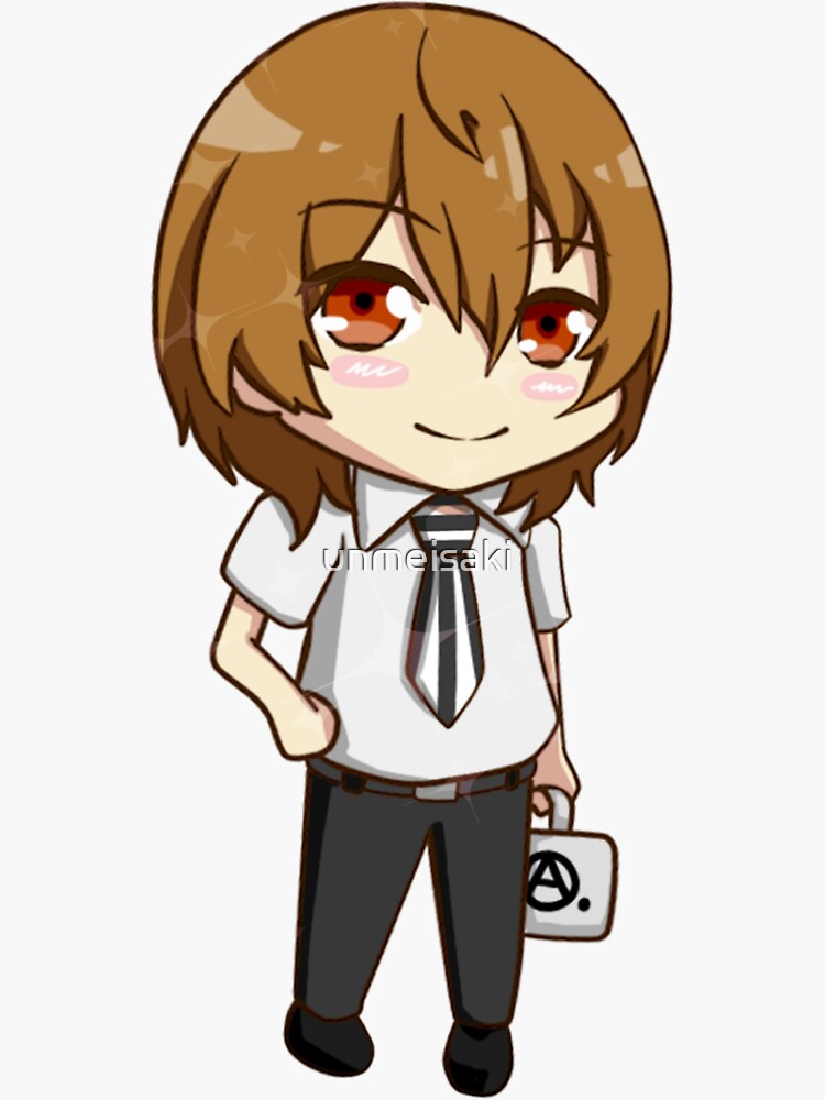 Pegatina «Chibi Goro Akechi de unmeisaki» de unmeisaki | Redbubble