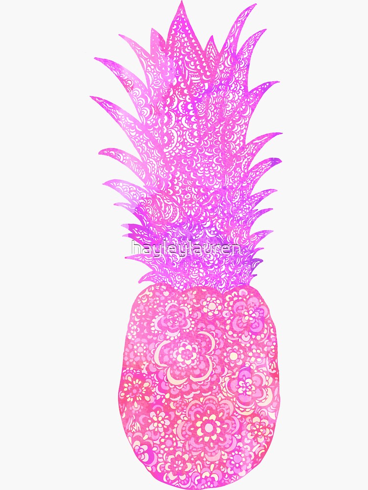"Pineapple " Sticker by hayleylauren | Redbubble