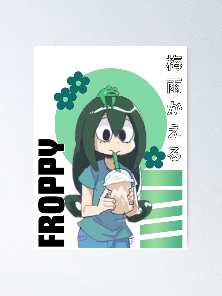 "Tsuyu Asui (Froppy) Green Frog Design" Poster for Sale by Aureo ...
