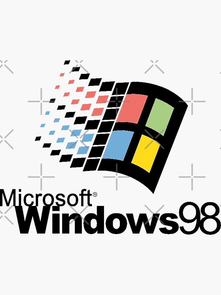 "Windows 98" Sticker for Sale by dnzdesign | Redbubble