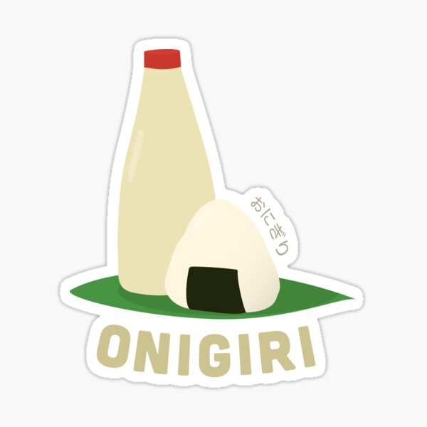 "Onigiri with Japanese Mayo" Sticker by DesignsthatSlap | Redbubble