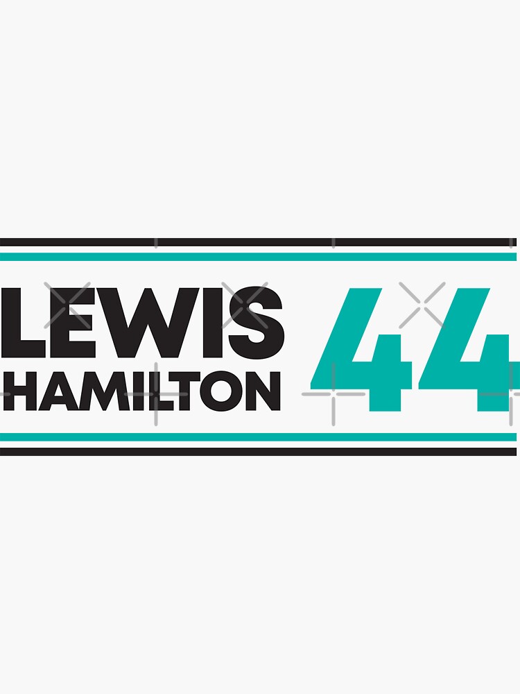 "F1 Lewis Hamilton 44" Sticker for Sale by onedesignshop | Redbubble