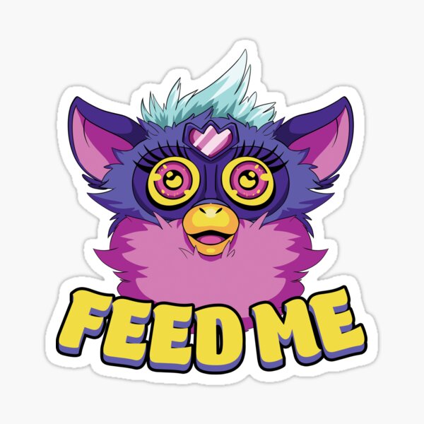 "FEED ME" Sticker for Sale by Zenkodeus | Redbubble