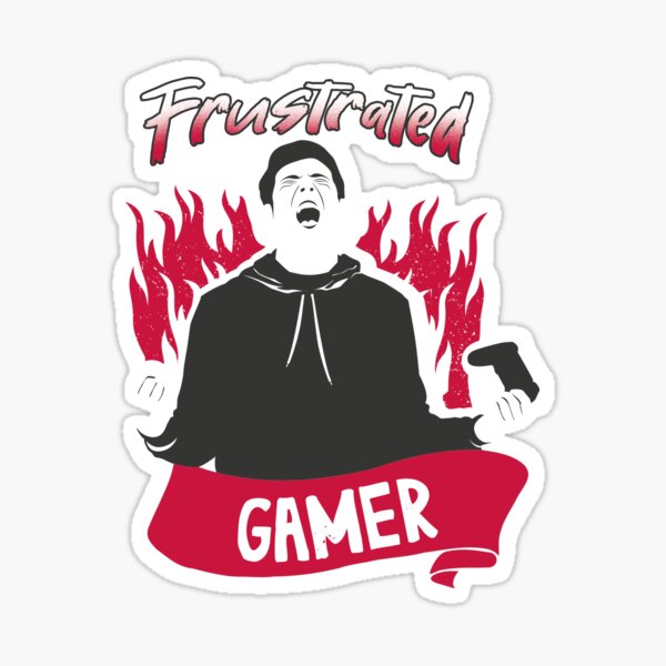 "Frustrated Gamer Flame Controller Rage" Sticker for Sale by ...