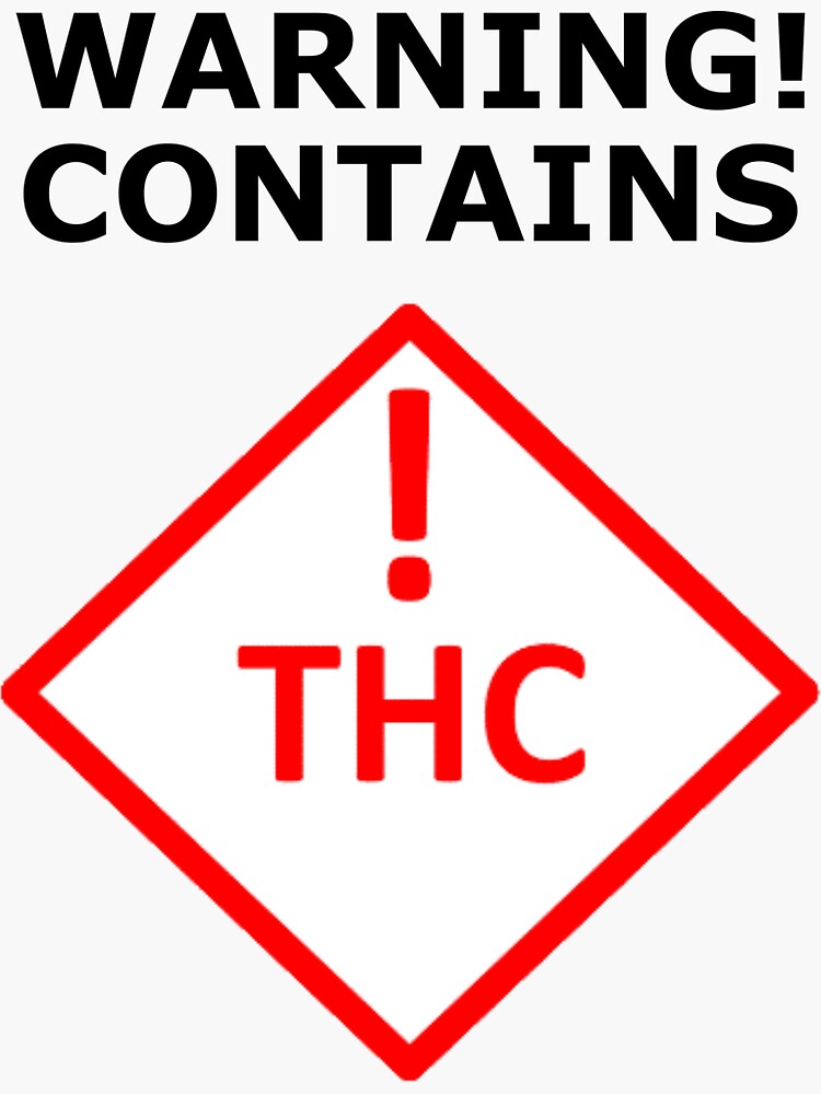 "THC!" Sticker for Sale by ZosoBob | Redbubble