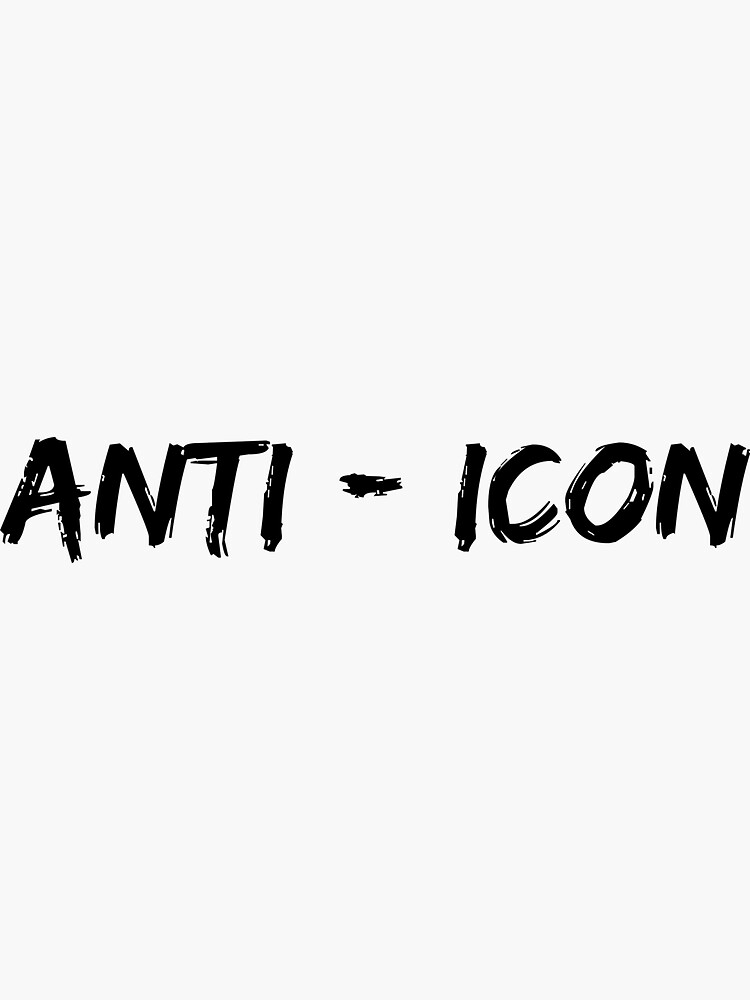 "Anti - Icon" Sticker for Sale by PureGeometry | Redbubble