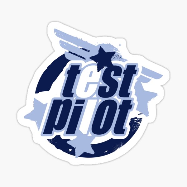 "Test Pilot" Sticker by rustyredbubble | Redbubble