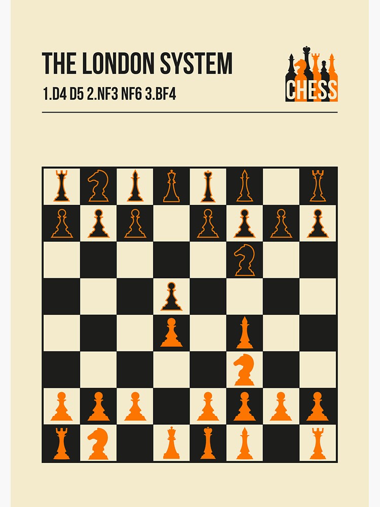 "The London System Vintage Chess Opening Art" Sticker for Sale by Jorn ...