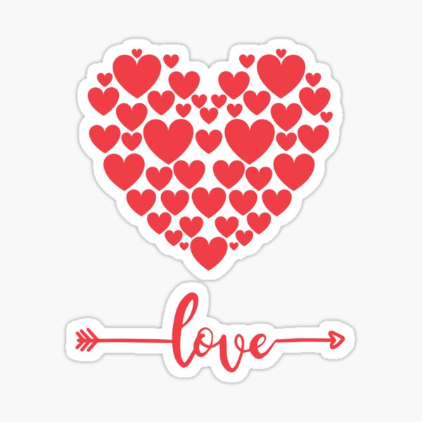 "Arrow and Heart of Love" Sticker for Sale by virafe | Redbubble