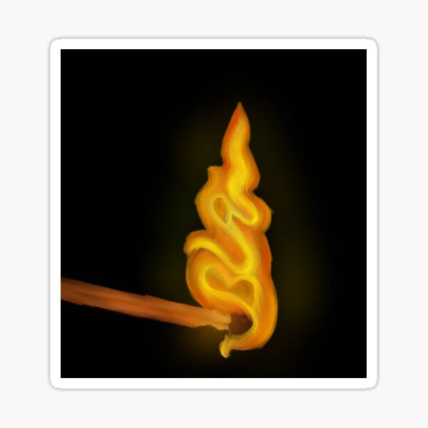 "Burn" Sticker for Sale by Artantics18 | Redbubble