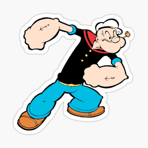 "Popeye The Sailor" Sticker for Sale by bestoffers | Redbubble