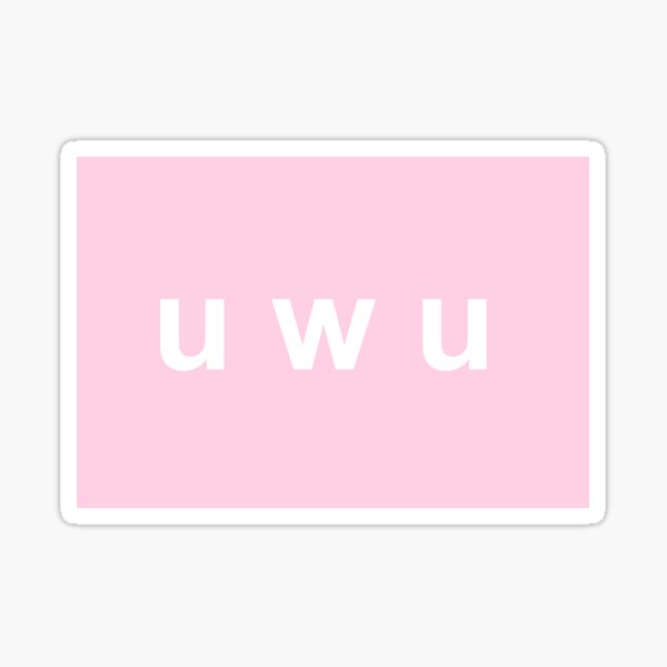 "Baby Pink UwU" Sticker for Sale by dreamsuite | Redbubble