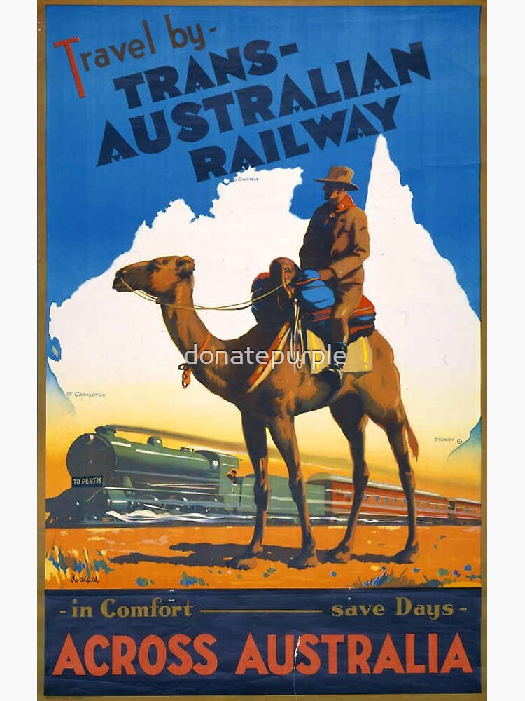 "Vintage Travel Poster: Trans-Australian Railway" Poster for Sale by ...