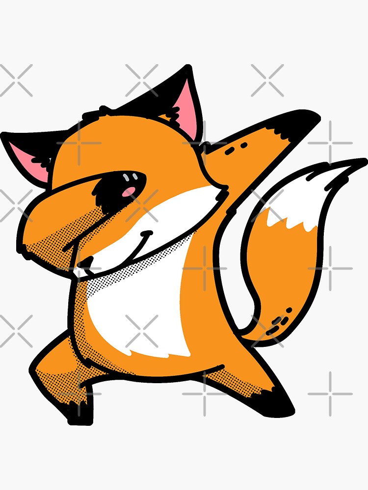 "Dabbing Fox" Sticker for Sale by tobiasfonseca | Redbubble