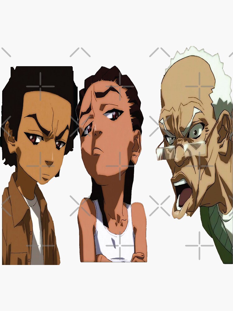 "The Boondocks Huey" Sticker by Minnorita | Redbubble