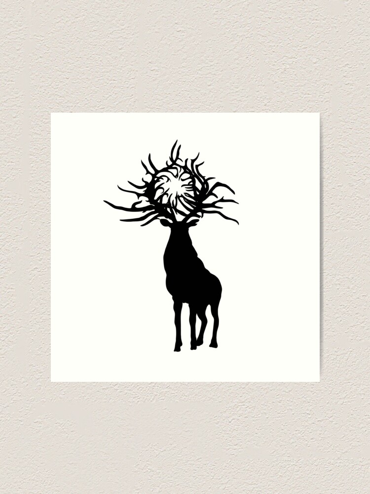 "Morozova's Stag Silhouette" Art Print by RockyCreekArt | Redbubble