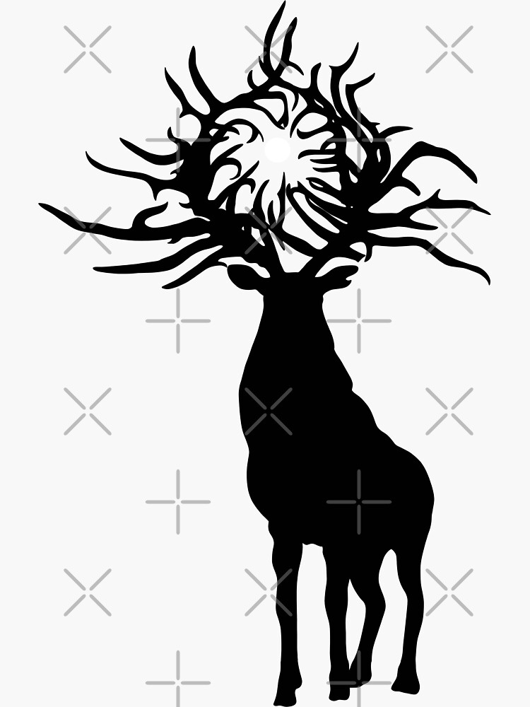 "Morozova's Stag Silhouette" Sticker for Sale by RockyCreekArt | Redbubble