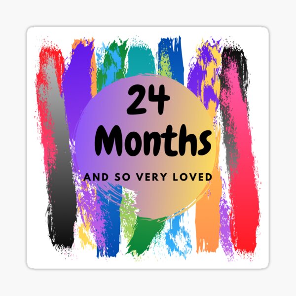 "24 month baby age tracker" Sticker for Sale by MamaWisdomArt | Redbubble