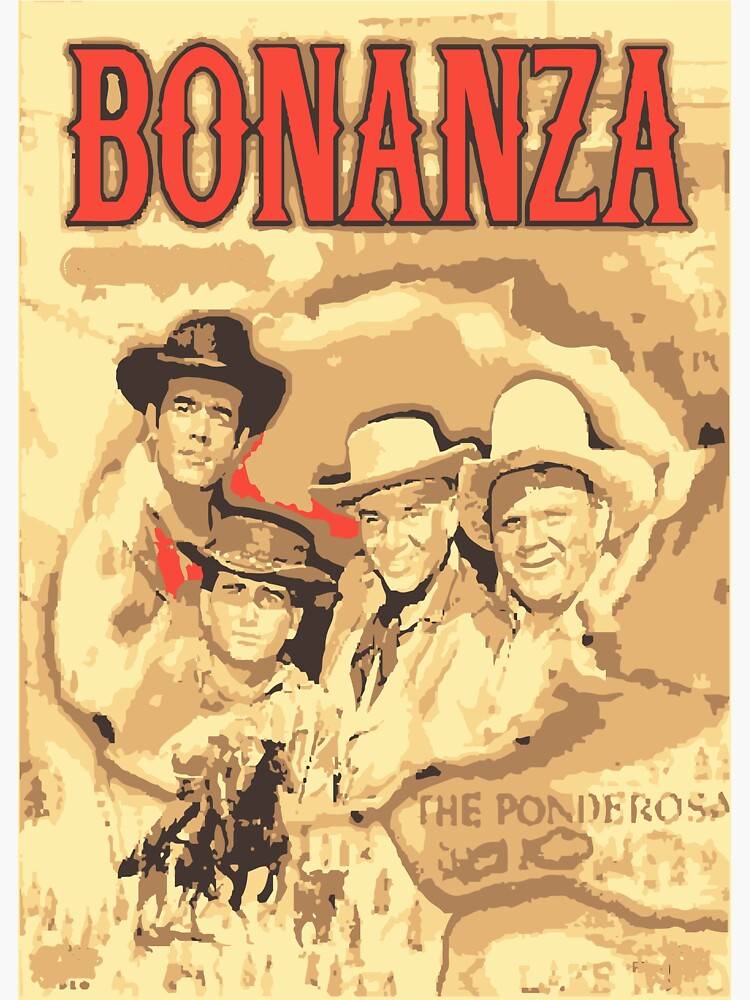 "Poster bonanza" Sticker for Sale by bethgabe | Redbubble