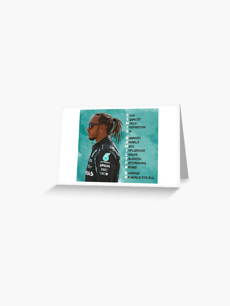 "Lewis Hamilton 44" Greeting Card for Sale by Paty145 | Redbubble