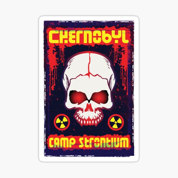 "Chernobyl Strontium Skull" Sticker for Sale by TropicalToad | Redbubble