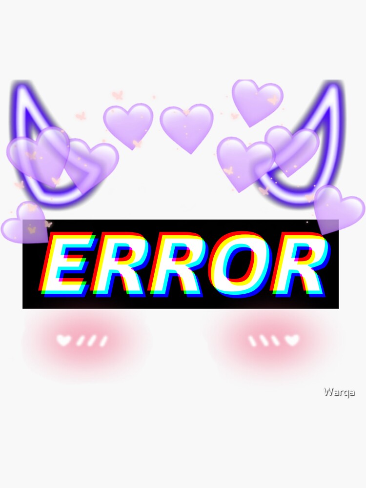 "Cute devil ? error" Sticker by Warqa | Redbubble