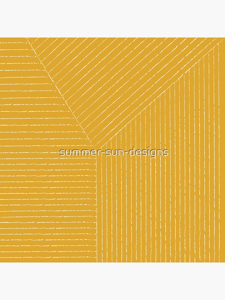 "Lines (Mustard Yellow)" Sticker for Sale by summer-sun-art | Redbubble