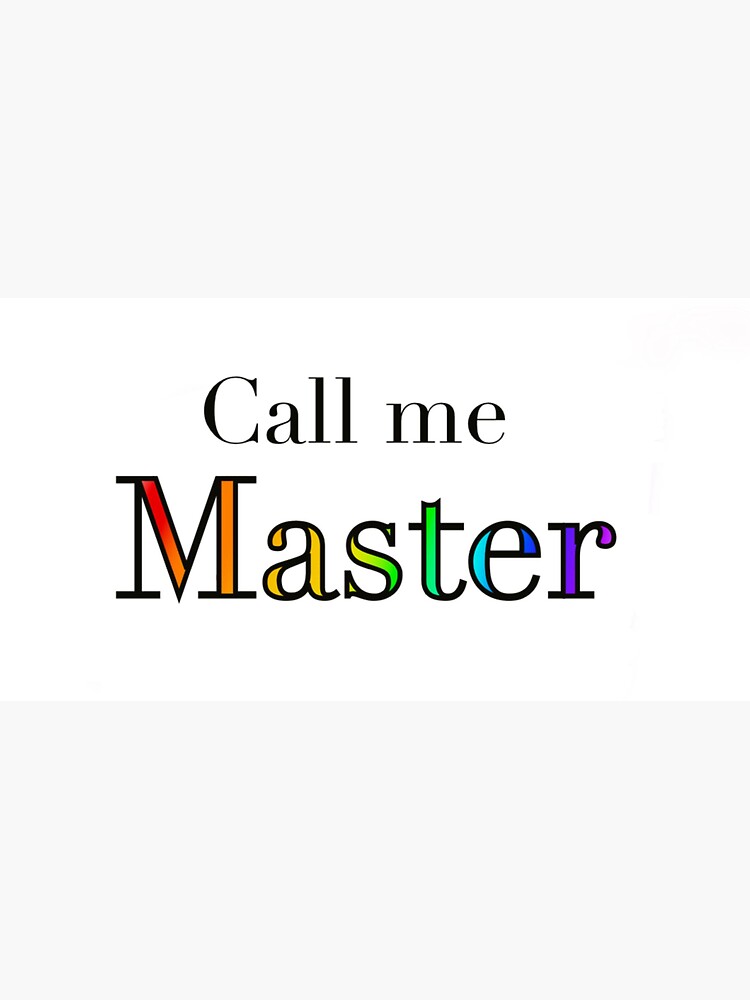 "Call Me Master -- Rainbow LGBTQ+ Grad Student Design" Sticker by ...