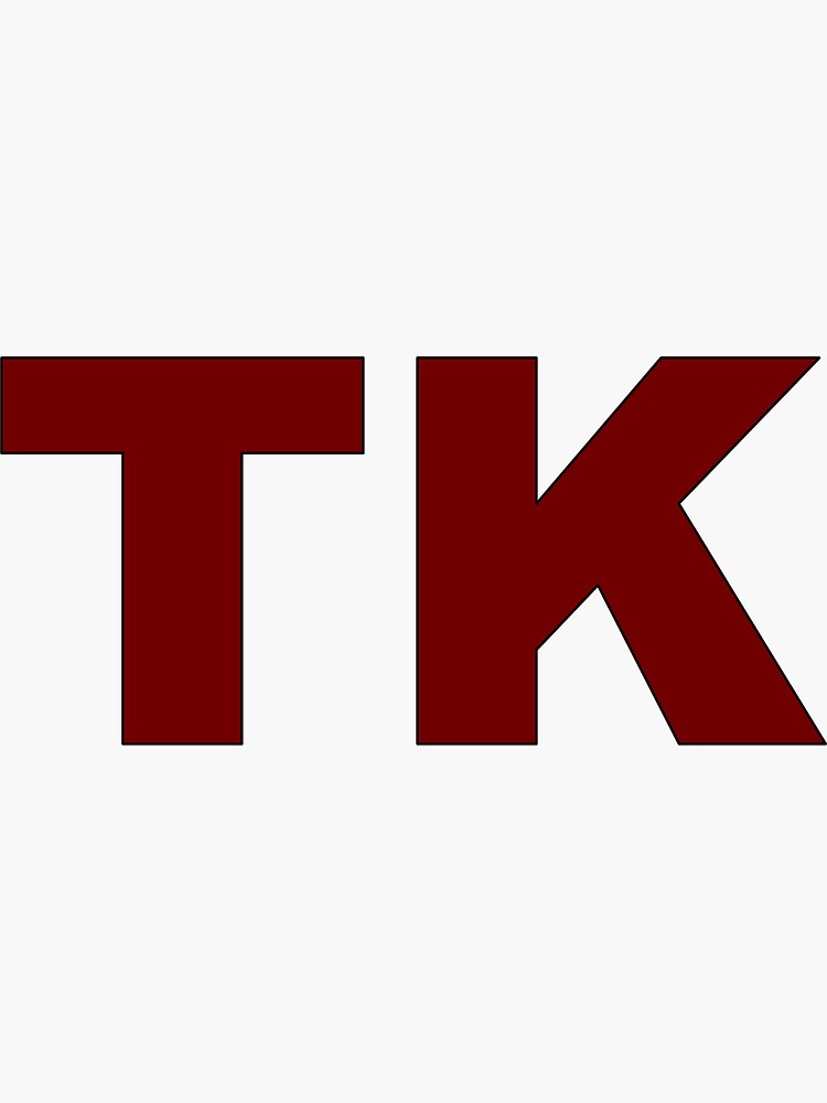 "Red TK logo" Sticker for Sale by TKestudios | Redbubble