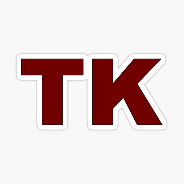 "Red TK logo" Sticker for Sale by TKestudios | Redbubble