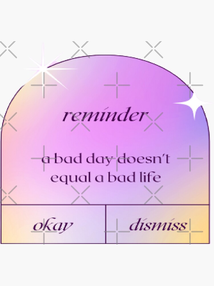 "cute reminder :)" Sticker for Sale by sistermoiyaa | Redbubble
