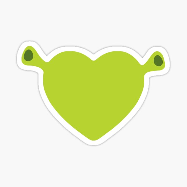 Pegatina for Sale con la obra «Corazón de shrek» de wake25board | Redbubble