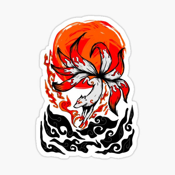 "kitsune " Sticker by noWinslow4 | Redbubble