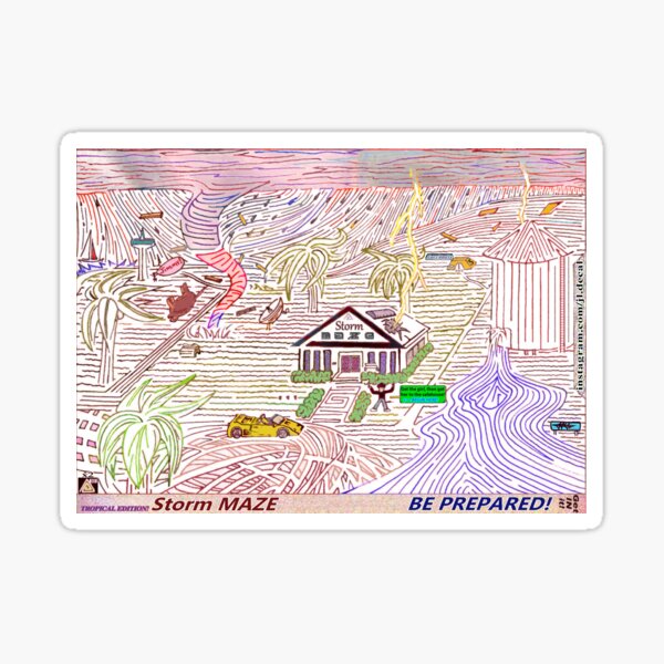 "STORM MAZE" Sticker by JLdecal | Redbubble