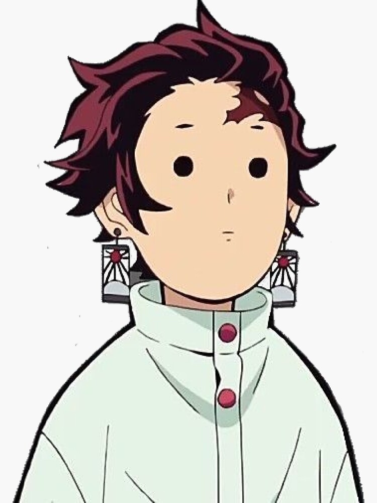 "Kamado Tanjiro Funny Face - Demon Slayer: Kimetsu no Yaiba" Sticker by ...