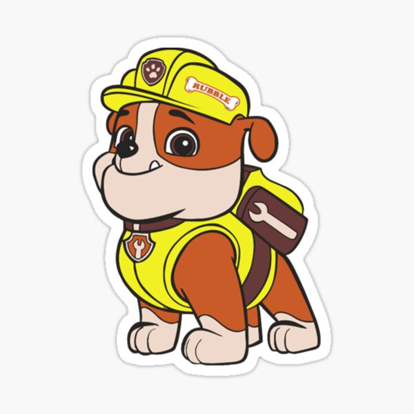 "Rubble Paw Patrol" Sticker for Sale by DorothyLeija | Redbubble