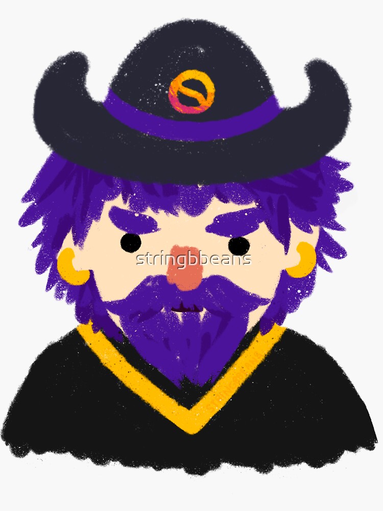 "Wizard M. Rasmodius from Stardew Valley Sticker" Sticker for Sale by ...