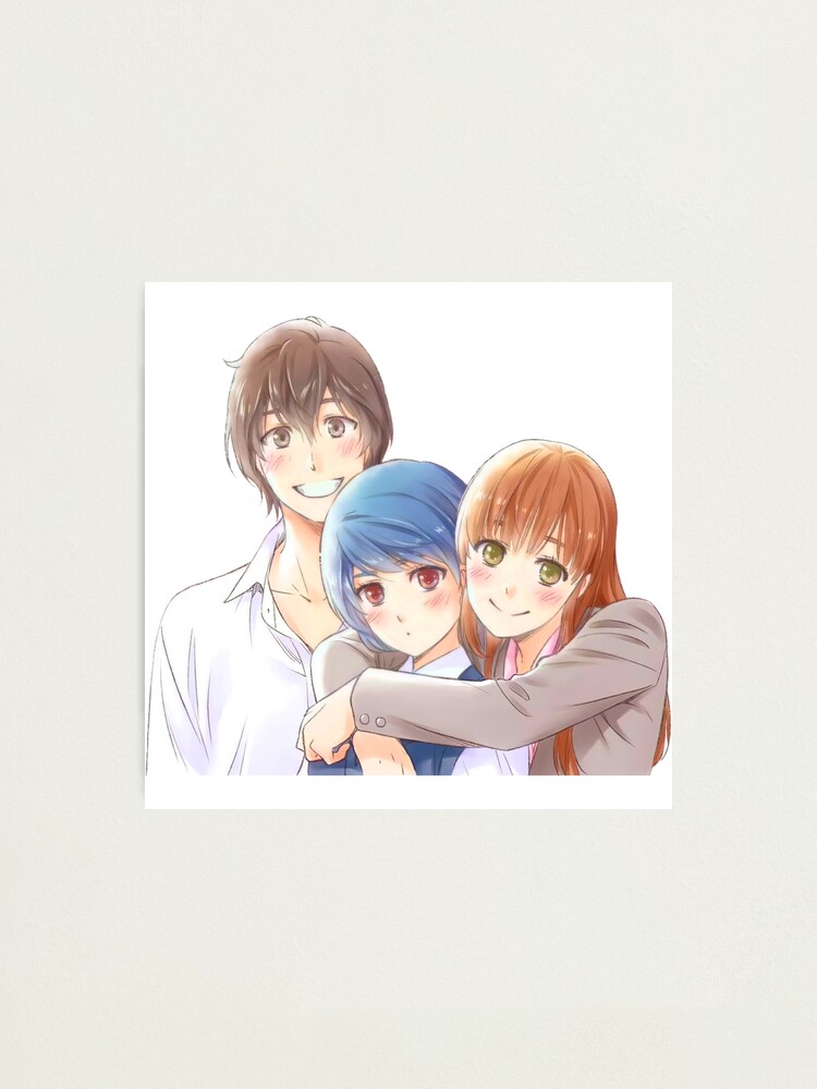 "Domestic Girlfriend - Natsuo X Rui & Hina " Photographic Print by ...