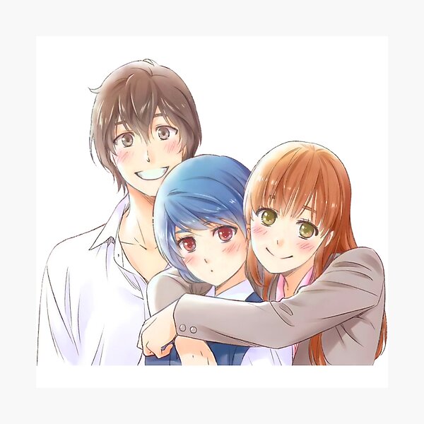"Domestic Girlfriend - Natsuo X Rui & Hina " Photographic Print by ...
