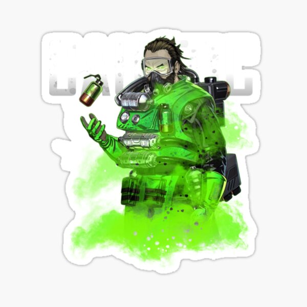 "Apex Legends - Caustic Middle" Sticker by BobHaight | Redbubble