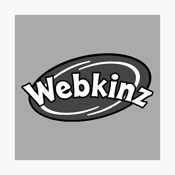 "Black and white Webkinz Logo " Photographic Print for Sale by Cartoon ...