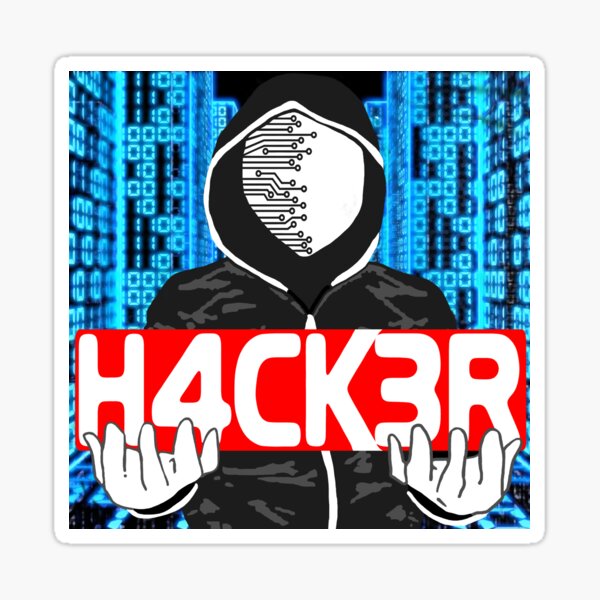 "Hacker;" Sticker for Sale by StickerApe | Redbubble