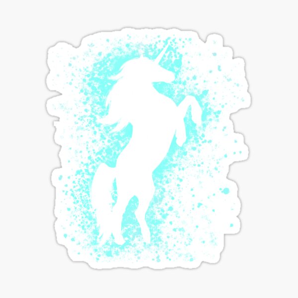 "Magical Blue Unicorn Silhouette " Sticker for Sale by Lady-Lilac ...