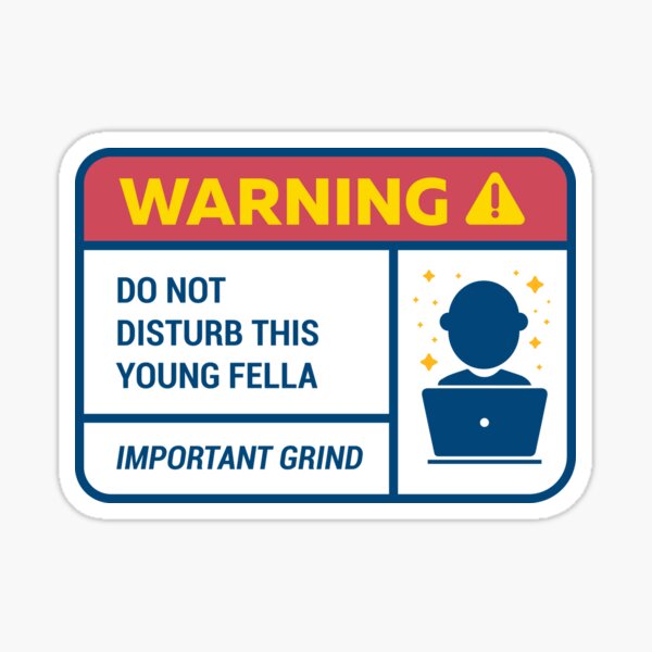 "Warning: DND" Sticker for Sale by leonisejulien | Redbubble