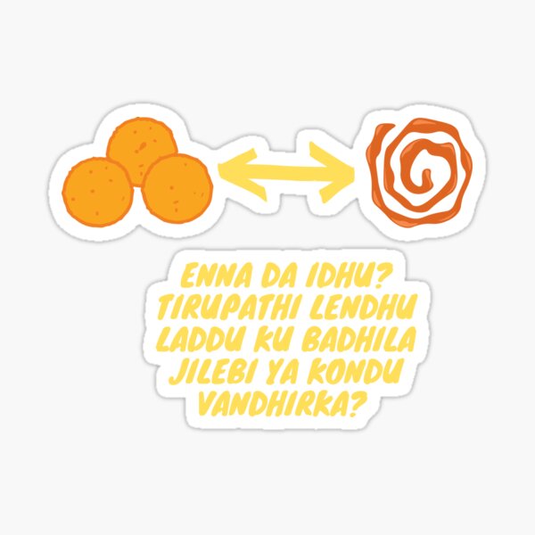 "Vivek Tamil Dialogue" Sticker for Sale by GOATHOMA | Redbubble