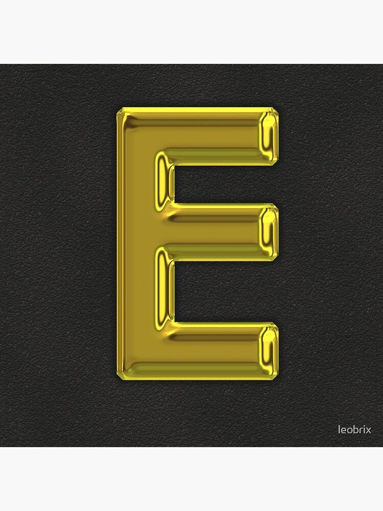 "Uppercase E in gold" Sticker for Sale by leobrix | Redbubble